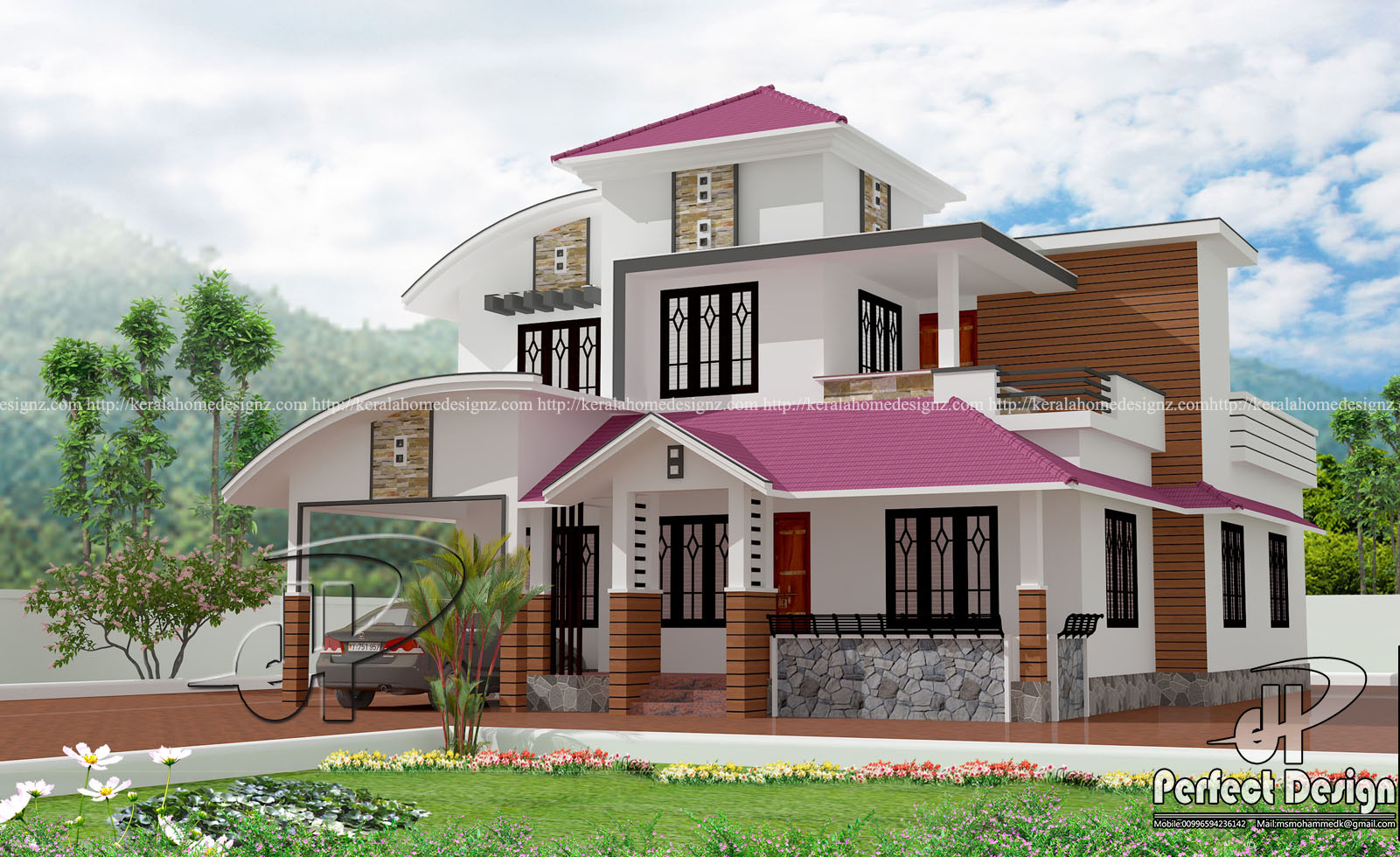 Modern mixed roof home design – Kerala Home Design